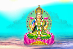 Lord Luxmi Beautiful Poster Paper Print - Religious posters in India ...