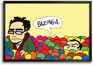 Bazinga Vector Design Laminated Framed Paper Print - Art & Paintings ...