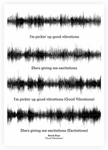 Beach Boys "Good Vibrations" Lyrics Quotes Paper Print - Music posters ...