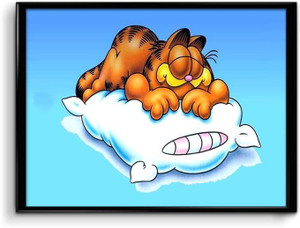 Garfield :Food Sleep Repeat Paper Print - Movies, Comics, Minimal Art ...