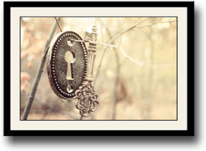 Vintage key and keyhole Fine Art Print - Abstract posters in India ...