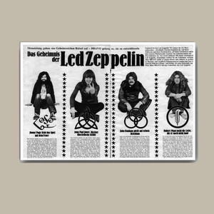 Led Zeppelin Newspaper Art Wall Hang Fine Art Print - Abstract posters ...