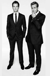 Suits - Mike Ross and Harvey Specter Greyscale Paper Print - TV Series ...