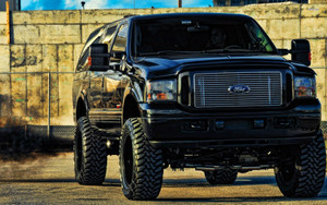 EurekaDesigns Black Ford Excursion front view Poster Fine Art Print ...