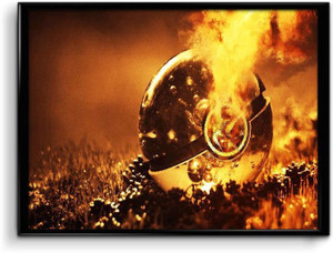 Pokeball on Fire Paper Print - Minimal Art, Movies posters in India ...