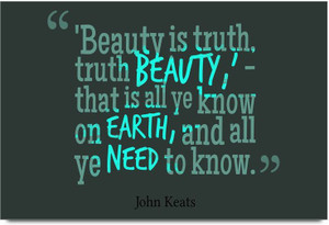 iMerch is truth truth beauty quotes by John Keats 3D Poster - Quotes ...