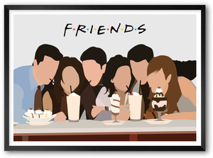 Friends Milkshakes Television Series Minimalist Paper Print - Quotes ...