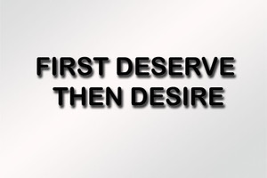 First Deserve Then Desire | Motivational Quote Office | Size 12 x 18 ...