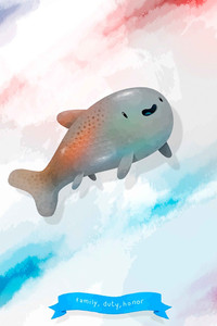 House Tully Cartoon Sigil Paper Print - Animation & Cartoons posters in ...