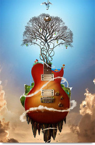 Tree Guitar Paper Print - Music posters in India - Buy art, film ...