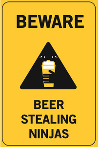 Beer Stealing Ninjas Premium Poster Paper Print - ArtzFolio.com posters ...