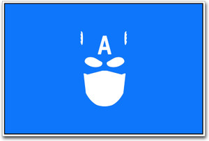 Captain America Blue Paper Print - TV Series posters in India - Buy art ...