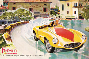 Faim Posters Car Vintage Ferrari Frameless 18x12 Fine Art Print - Pop ...