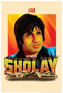 Eureka Designs Sholay Jai Poster Rolled Paper Print - Personalities ...