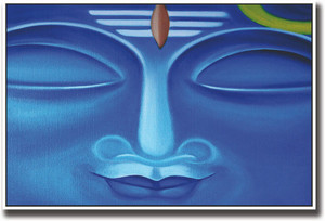 God Shiv Blue Face Fine Art Print - Religious posters in India - Buy ...