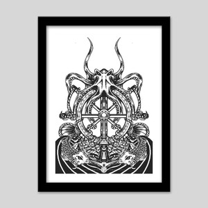 Octopus Overlord Laminated & Framed, Dual-Utility (Wall Mounted and ...