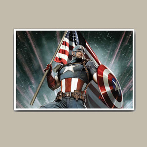 Captain America Fantasy Art Wall Hang Fine Art Print - Abstract posters ...