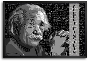 Albert Einstein Thinking Framed Photographic Paper - Personalities ...