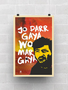 Gabbar - Jo Darr Gaya Wo Marr Gaya Paper Print - Utpatang posters ...