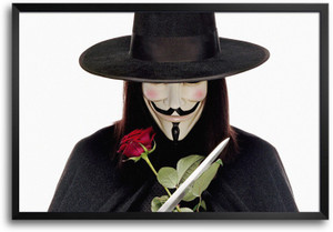 RangeeleInkers V for vendetta Rose And knife Laminated Frame Poster ...