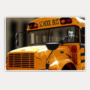 Batman Joker In School Bus (18x12) Paper Print - Abstract posters in ...