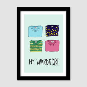 My Wardrobe Fashion Laminated & Framed Wall Mounted Photographic Paper ...