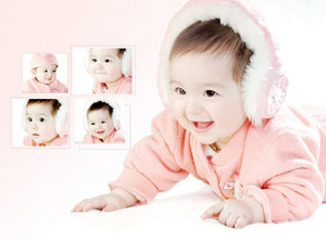 Cute Baby Multiple Shots Photographic Paper - Children posters in India ...