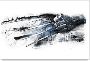 Fannzila Wolverine Claws Art Laminated Poster Paper Print - Abstract ...