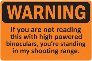 Inephos 'Warning shooting range' Humor Poster Paper Print - Humor ...