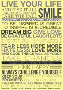 Live Your Life And Risk Paper Print - Quotes & Motivation posters in ...