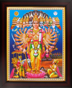 Lord Krishna Virat Darshan to Arjuna Poster Paper Print - Art ...