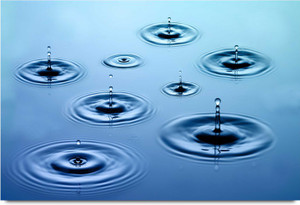 Falling Drops in Still Water - Perfect Snapshot Paper Print - Nature ...