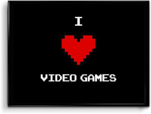 I Love Video Games Paper Print - Gaming, Minimal Art, Typography ...