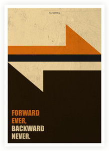 Forward Ever, Backward Never Business Quotes Paper Print - Quotes ...