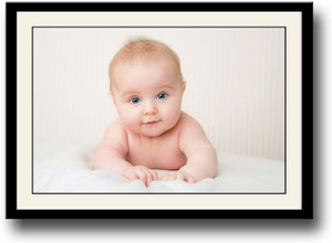 Round face baby with beautiful eyes Fine Art Print - Children posters ...