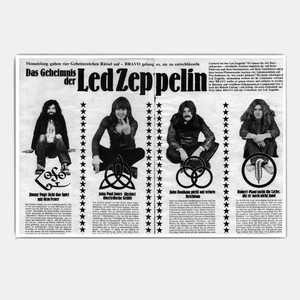 Led Zeppelin Newspaper Art (18x12) Paper Print - Abstract posters in ...