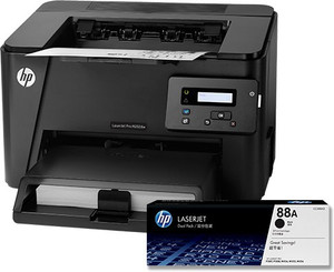 HP LaserJet Pro M202dw Single Function WiFi Monochrome Laser Printer ...
