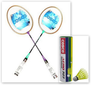 COSCO CBX-450 and Aero 727 Nylon Shuttle Cock Badminton Kit - Buy COSCO ...
