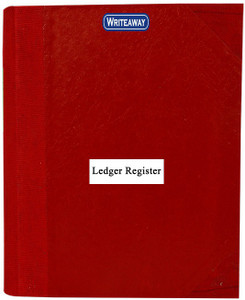 WRITEAWAY LEDGER RED HALF CONVAS PVC BINDING COPY SIZE(PAGES-1002)NO-8 ...