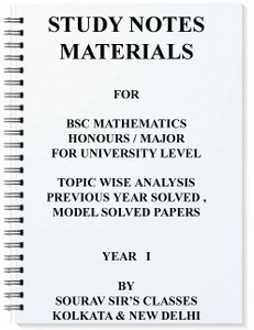 Study Notes Materials For Bsc Mathematics Honours / Major For ...