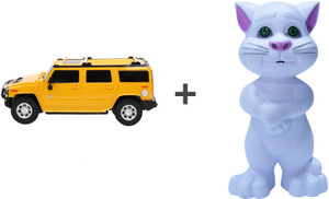 Eco Shopee REMOTE CONTROL 1:24 YELLOW HUMMER CAR WITH TALKING TOM WHITE ...