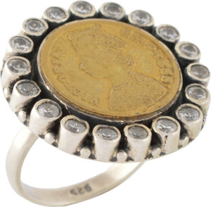 Buy Handicraft Fashion Point Sterling Silver Cocktail Coin Ginni Ring ...