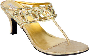 Venus Steps Women Heels - Buy Gold Color Venus Steps Women Heels Online ...