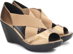 PAVERS ENGLAND Women Women Gold, Beige Wedges - Buy Gold Color PAVERS ...