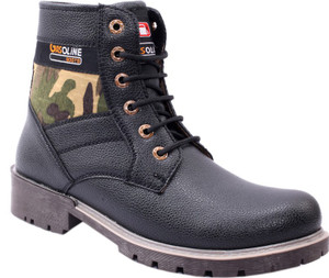 Gasoline Boots For Men - Buy Black Color Gasoline Boots For Men Online ...
