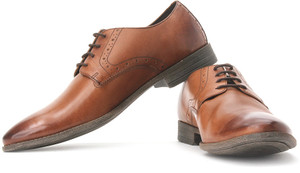 CLARKS Chart Walk Genuine Leather Lace Up Shoes For Men - Buy Tan Color ...