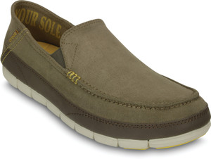 CROCS Stretch Sole Microsuede Loafers For Men - Buy Brown Color CROCS ...
