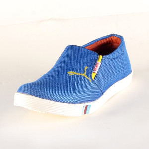 Funky Footsteps Canvas Shoes For Men - Buy Blue Color Funky Footsteps ...