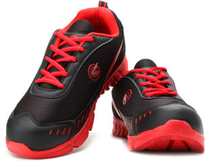 GLOBALITE Ambassador High Ankle Sneakers For Men - Buy Black Red Color ...