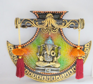 MOKSHA Pankha Wall Hanging Ganesh Decorative Showpiece - 21 cm Price in ...